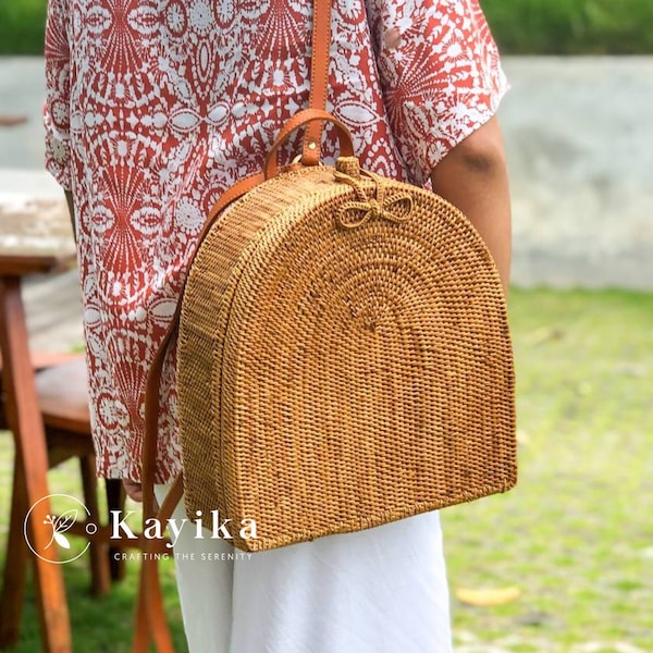 Rattan Backpack - Etsy