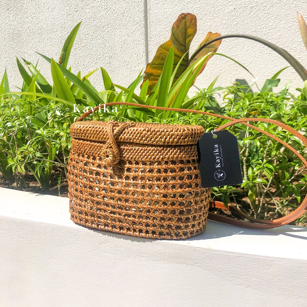 Rattan Jar Crossbody Bags, Balinese Bag, Traditional Purse, Bohemian ...
