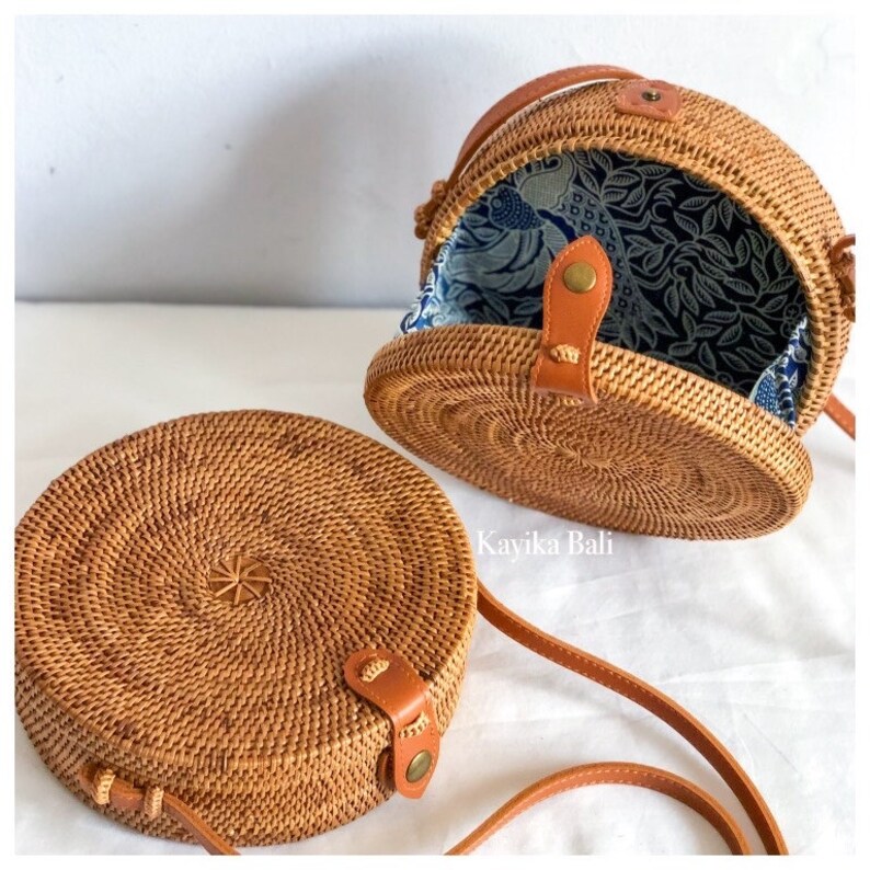 Natural Woven Rattan Bag Premium Rattan Shoulder Bag Summer - Etsy