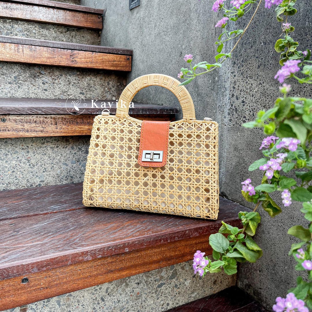 Handmade Rattan Lea Bag, Balinese Woven Satchel - Etsy