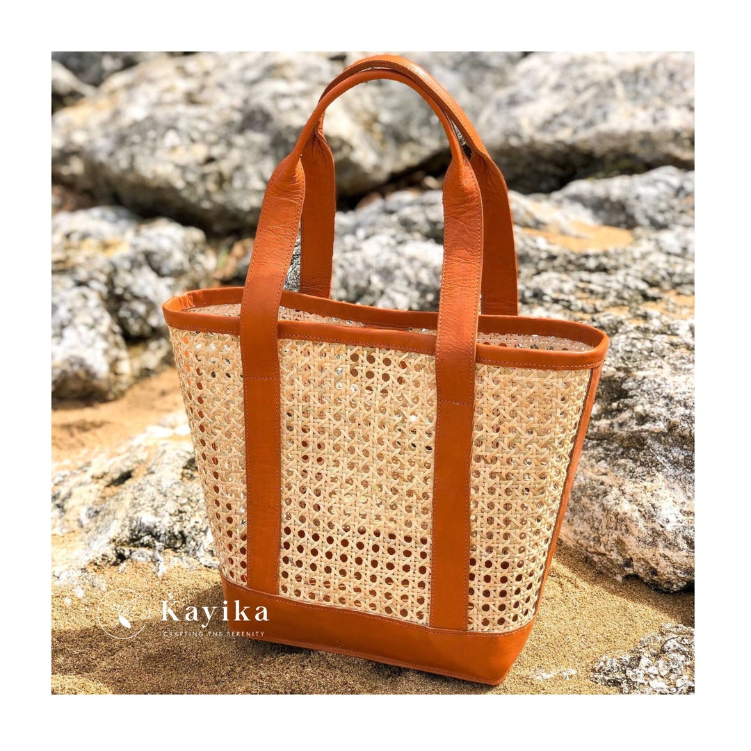 Cane Webbing Shoulder Bag, Cane Leather Bag, Summer Bag, Boho Cane ...