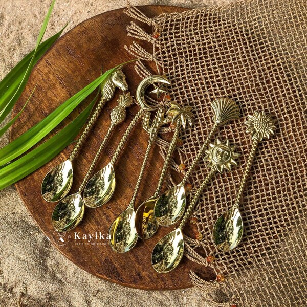 Brass Salt Spoon - Etsy