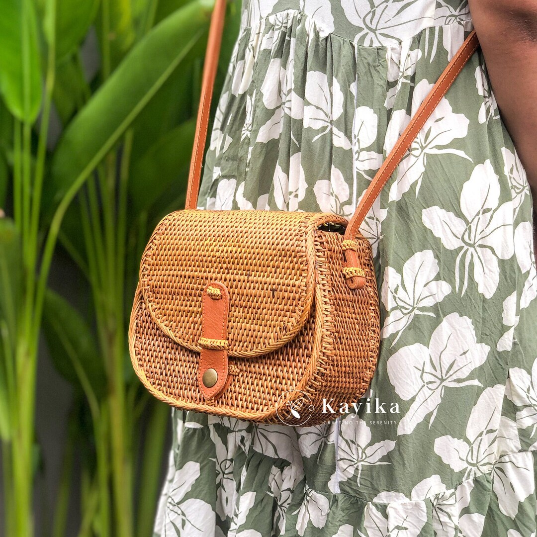 Handmade Rattan Crossbody Bag, Bali Woven Summer Purse - Etsy UK