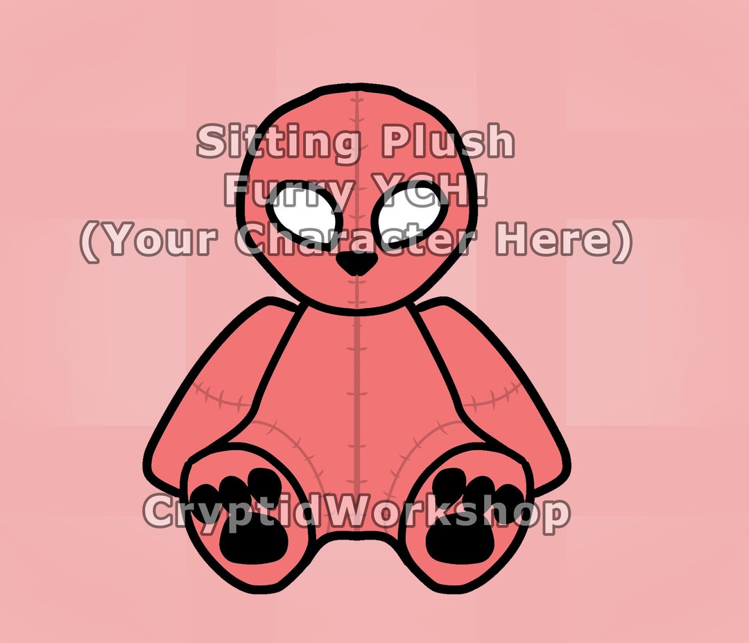 Sitting Plush YCH your Character Here CUSTOM Coloring and Character - Etsy