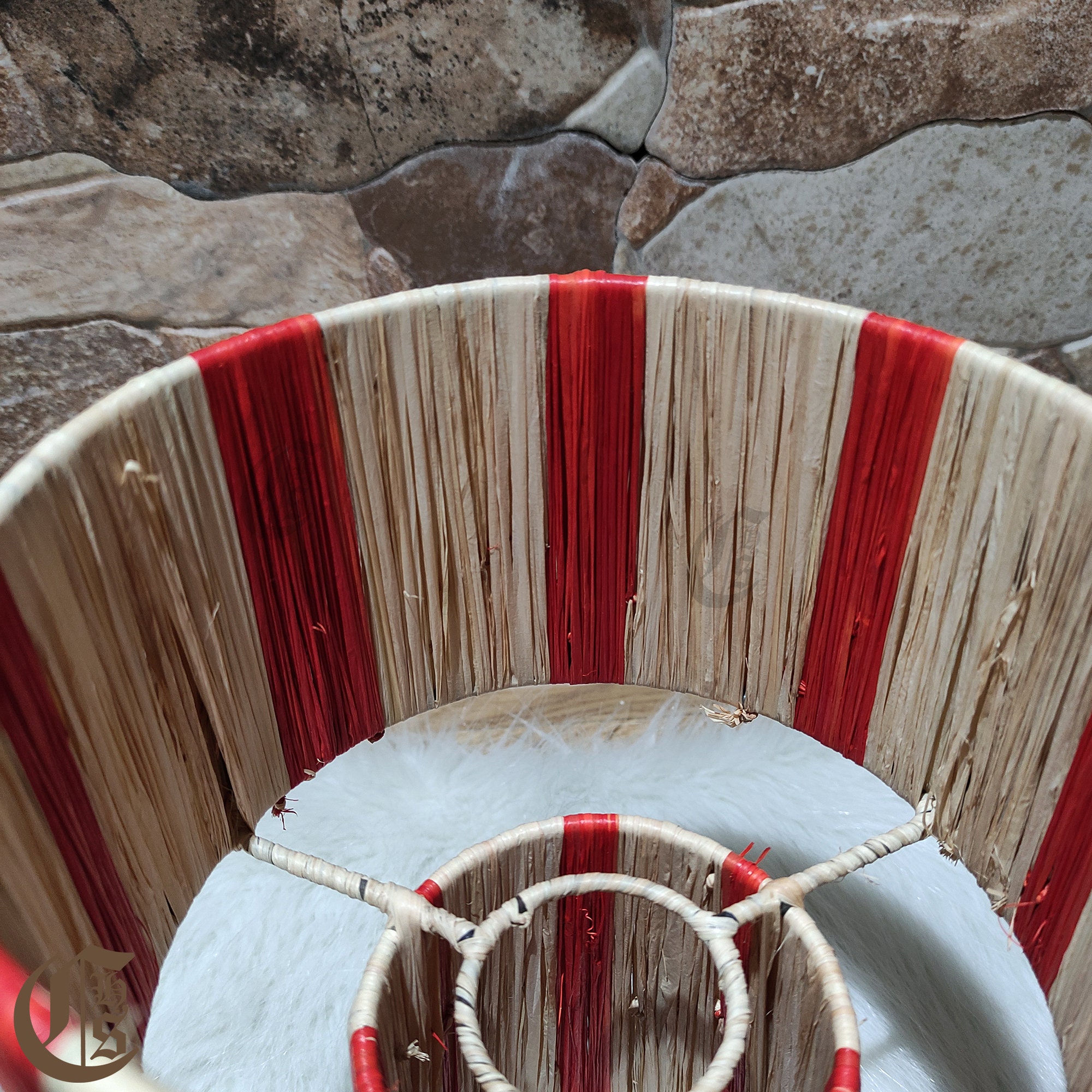 Handmade Raffia Lamp Shade Rattan Table Lamp H30cm X W25cm 11.8x9.8 ...