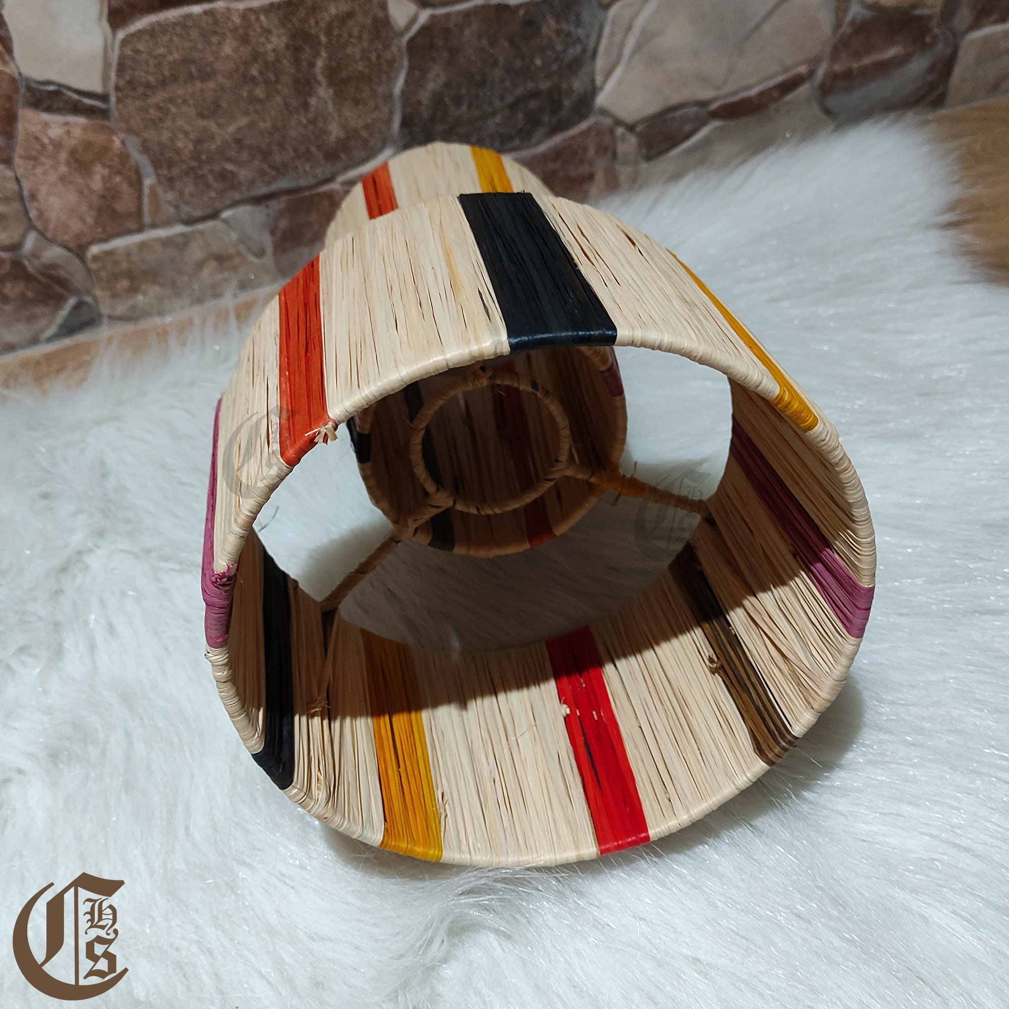 Handmade Raffia Lamp Shade Rattan Table Lamp H30cm X W25cm 11.8x9.8 ...