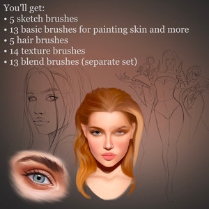 Portrait & Blend Brushes for Procreate - Etsy