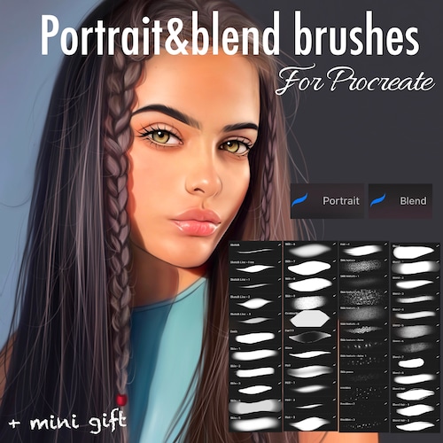 Portrait & Blend Brushes for Procreate - Etsy
