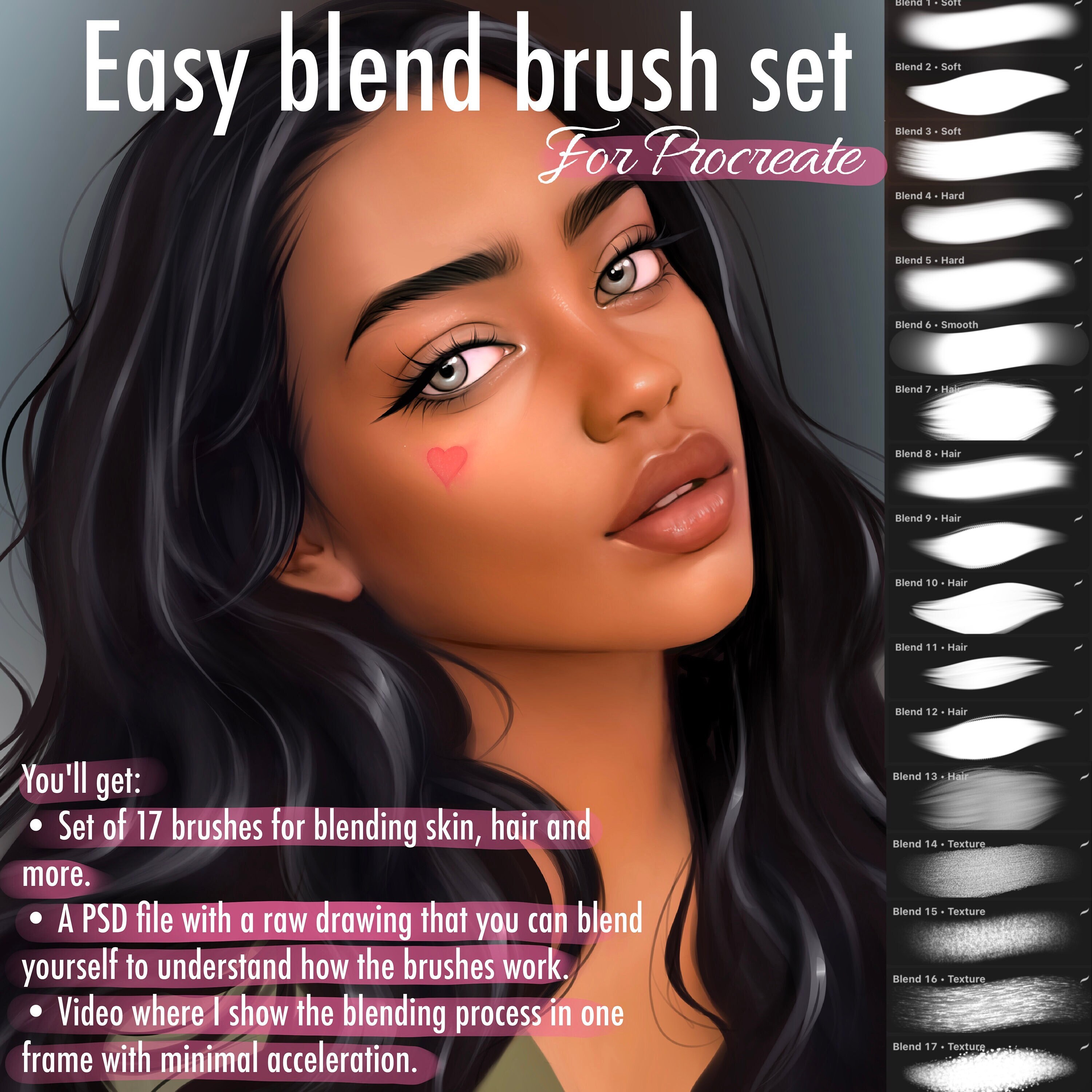 Easy Blend Brush Set for Procreate - Etsy