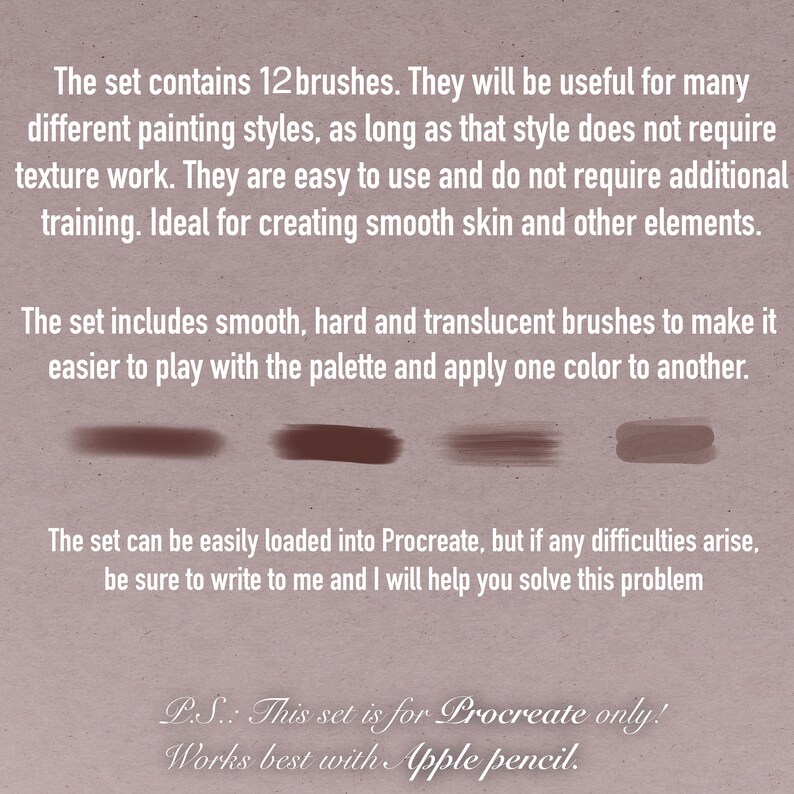 Smooth & Basic Brush Set for Procreate - Etsy