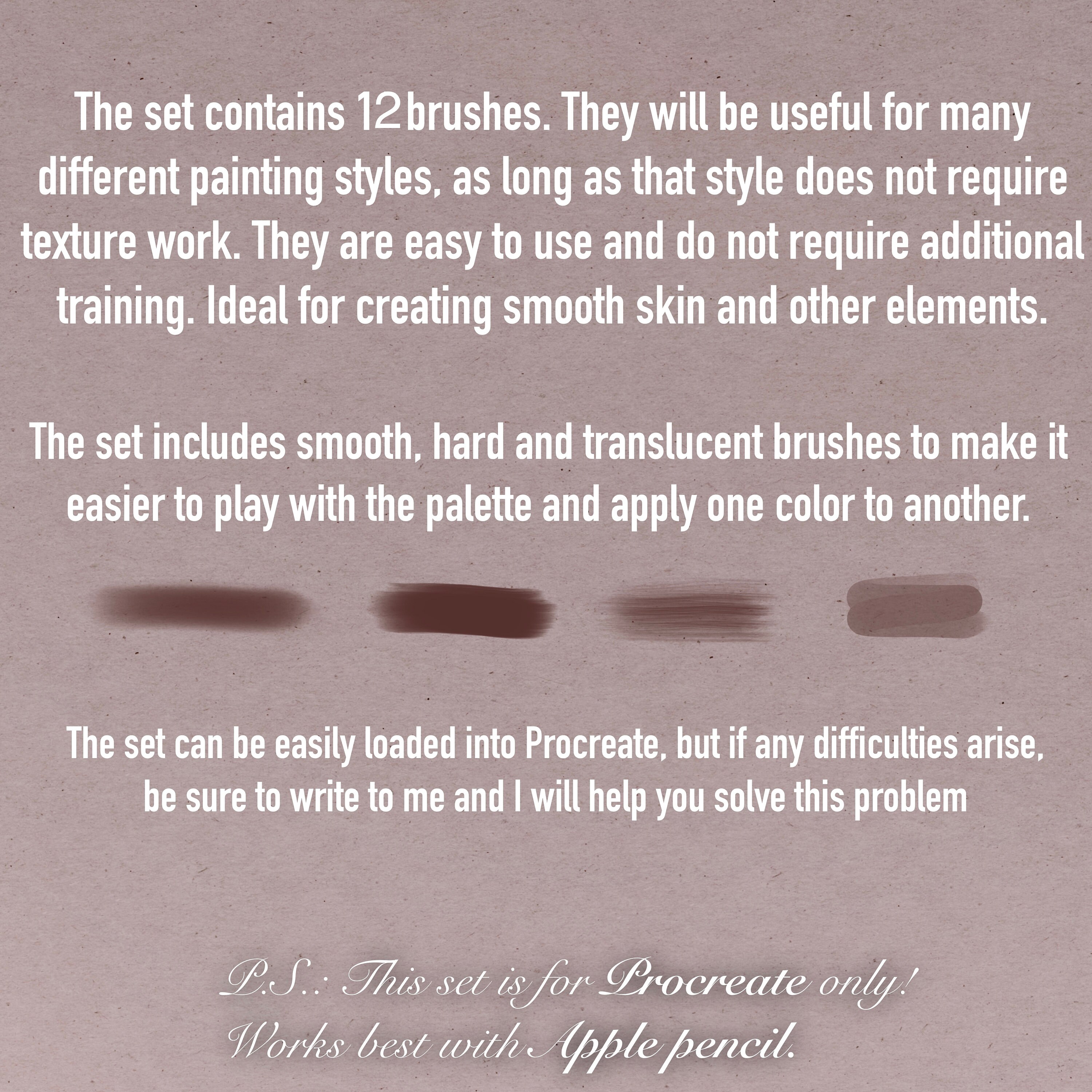 Smooth & Basic Brush Set for Procreate - Etsy