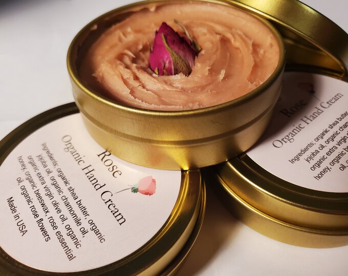 Organic Rose Hand Cream| Hand Salve| Natural Hand Balm |gift for Her ...
