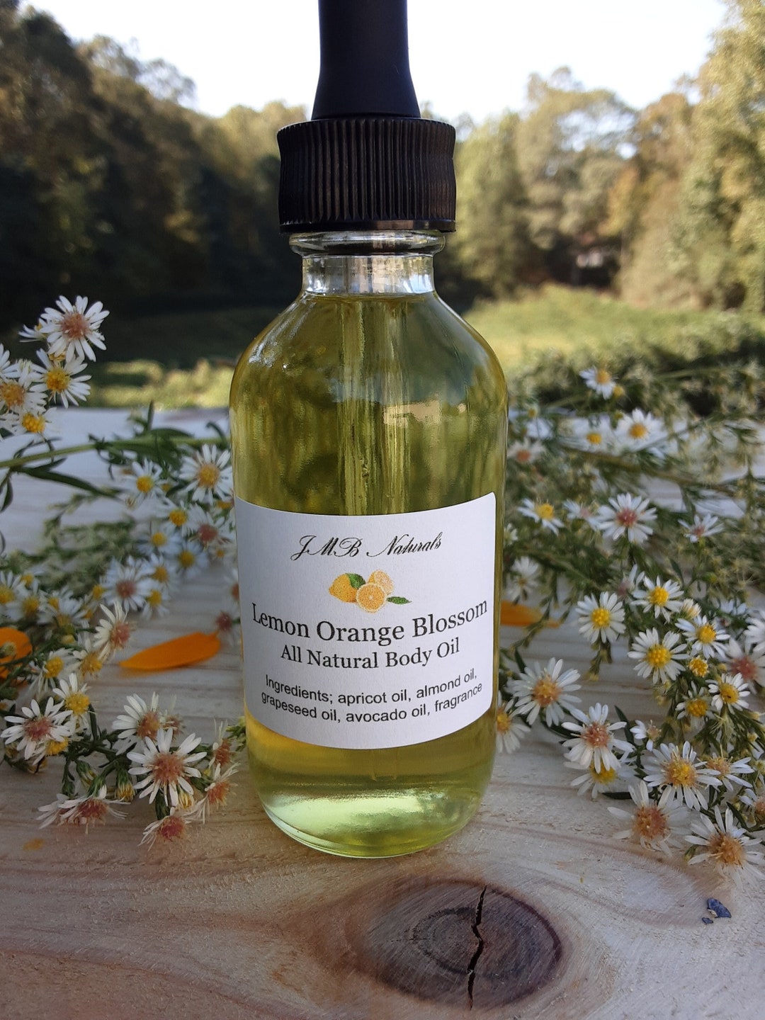 Lemon Orange Blossom Body Oil: Natural Moisturizing Skincare - Etsy