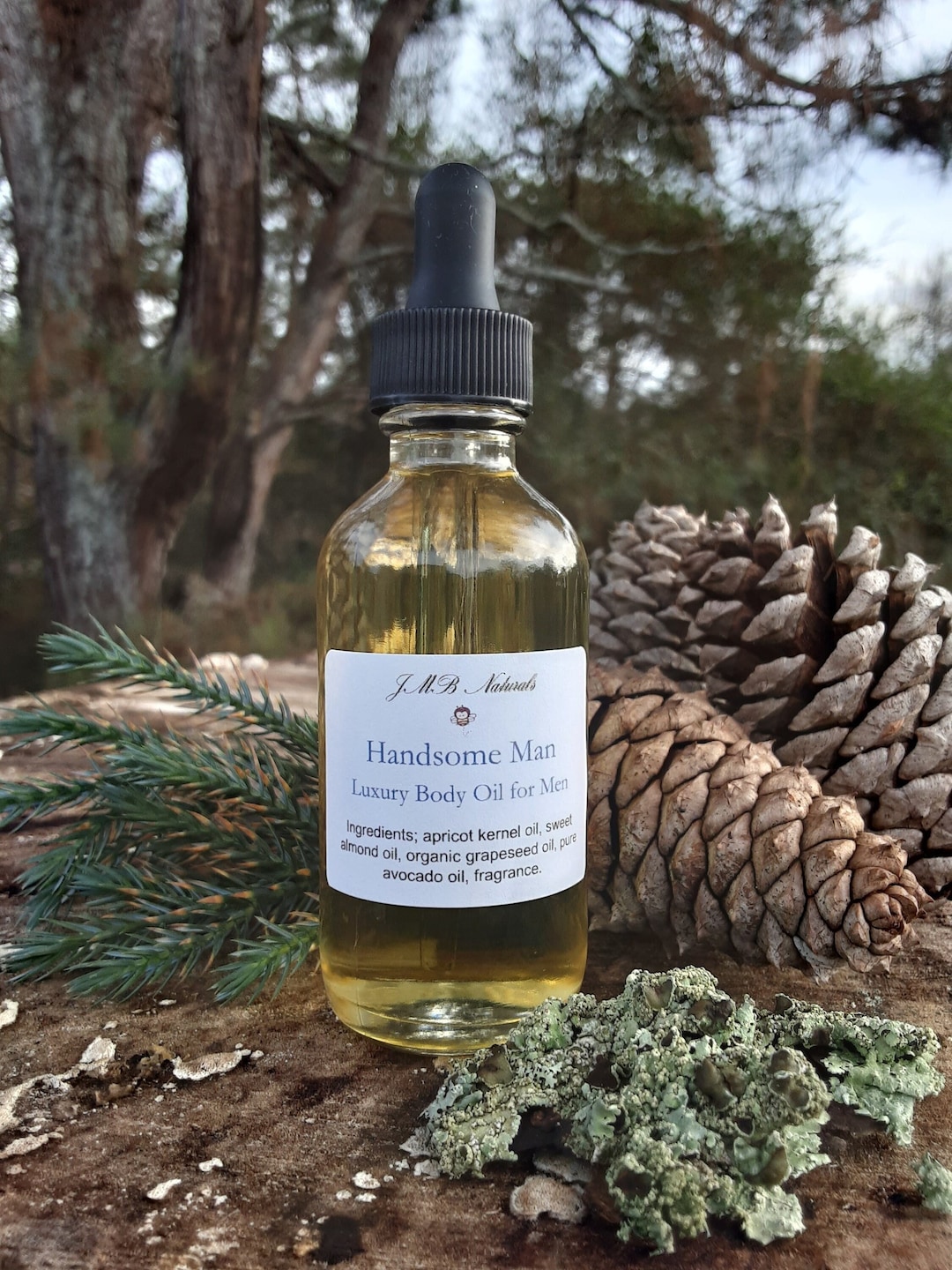 Handsome Man- Luxury Body Oil -gift for Him-natural Skincare (2oz/4oz ...