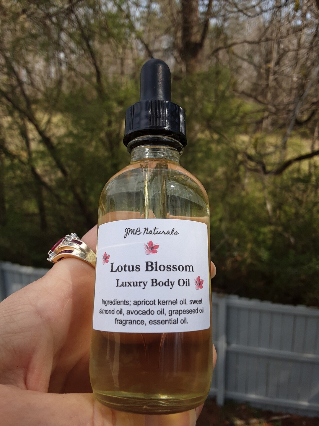 Lotus Blossom Body Oil: Natural Vegan Skincare, Luxury Gift (2oz/4oz ...