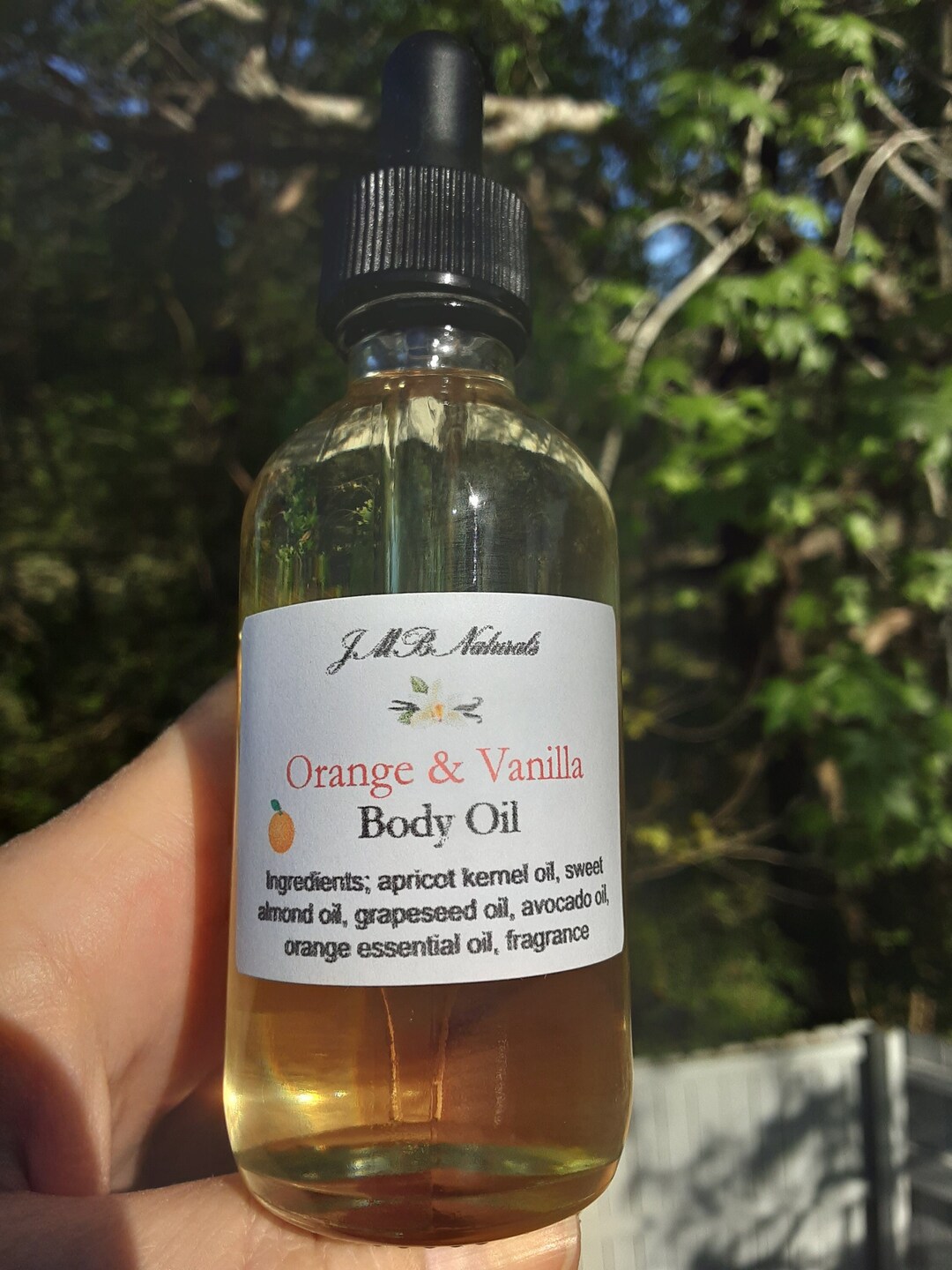 Natural Orange and Vanilla Body Oil - Etsy