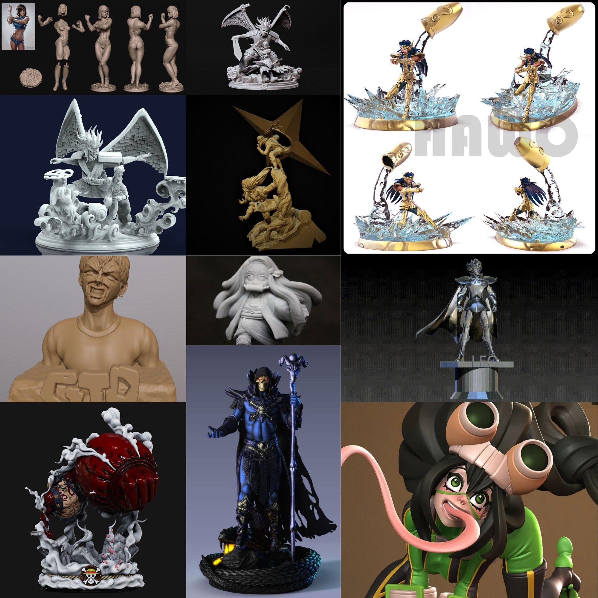 3D Anime STL file pack / 3D printable High Quality 100 STL | Etsy