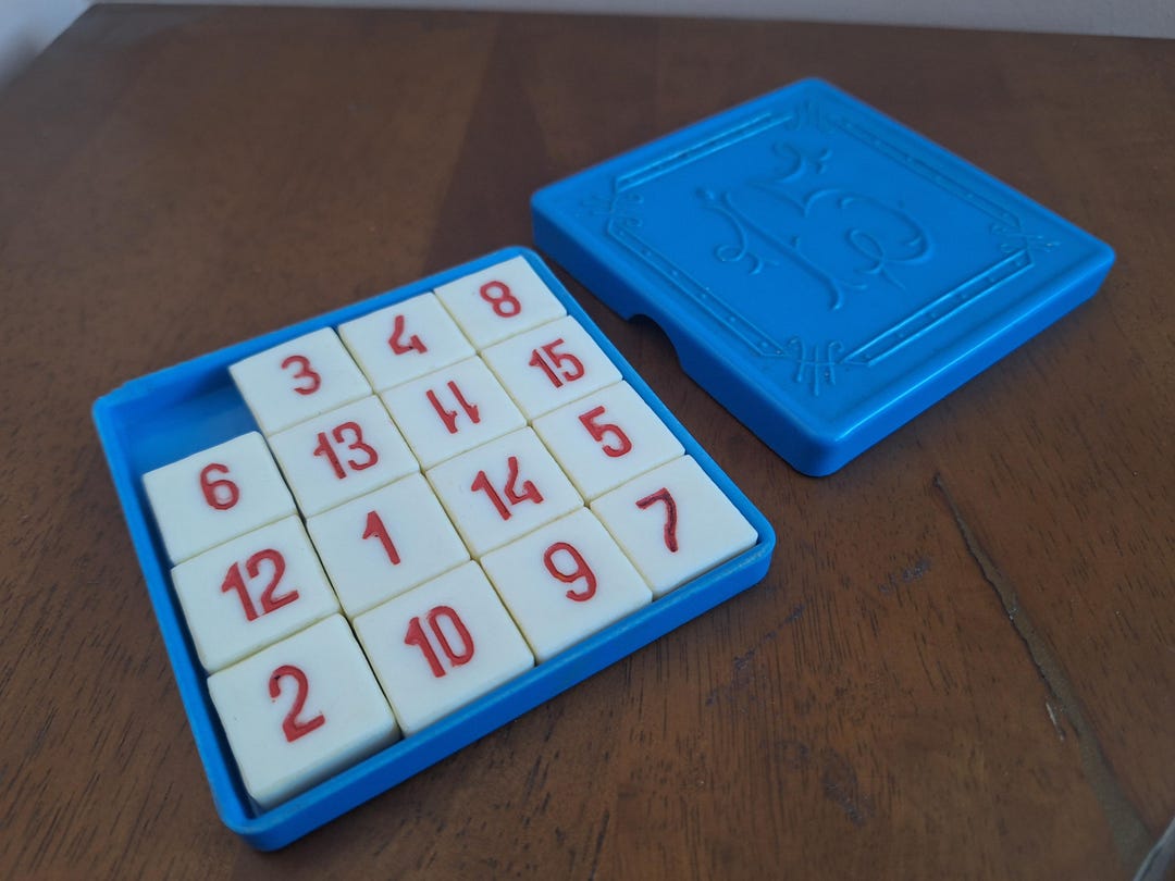 Soviet Puzzle Game 15 Number, Arrange the Numbers, USSR Box Sliding ...