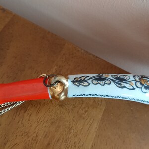 Porcelain Smoking Pipe With Chain, Ukrainian Cossack Tobacco Pipe, Sumy ...