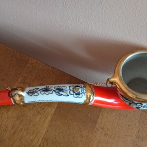 Porcelain Smoking Pipe With Chain, Ukrainian Cossack Tobacco Pipe, Sumy ...