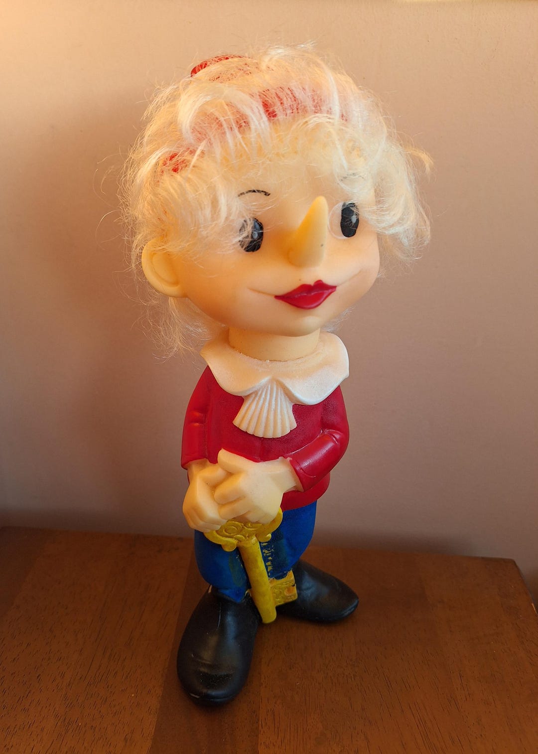 Soviet Rubber Toy Pinocchio, USSR Buratino With Golden Key, Fairy Tale ...