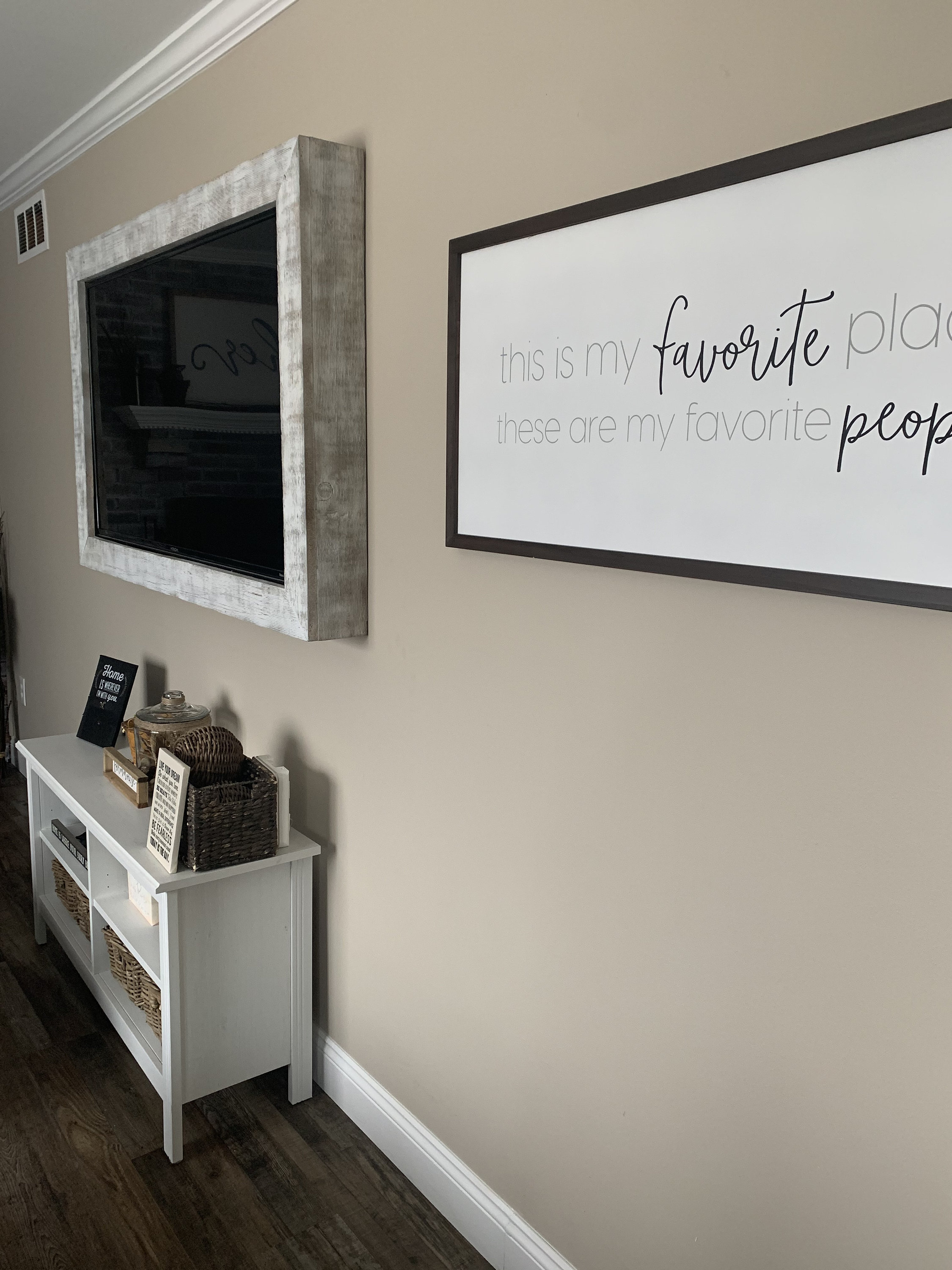 Farmhouse Rustic Barnwood Weathered Distressed Custom Wood TV Frame ...