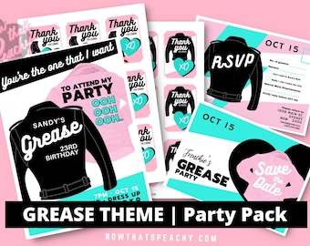 Grease Birthday Invite - Etsy