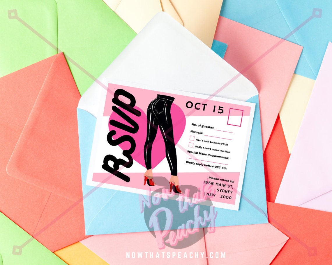 Grease Bachelorette INVITE PRINTABLE Song Bride Invitation | Etsy