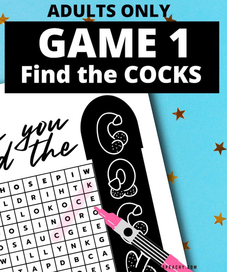 Penis Game Bundle Pack Printable Download Cock Games Bachelorette Willy ...