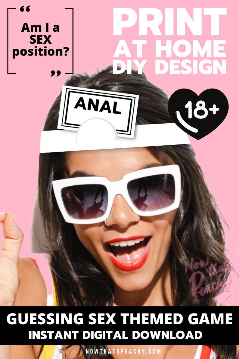 Sex On My Mind Guessing Card Game Headband Printable Birthday Humor Bachelorette Hen Party