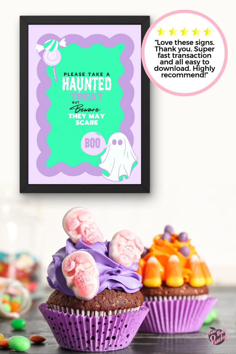 Halloween Front Door Signs PRINTABLE Halloween Door Candy Porch Sign ...
