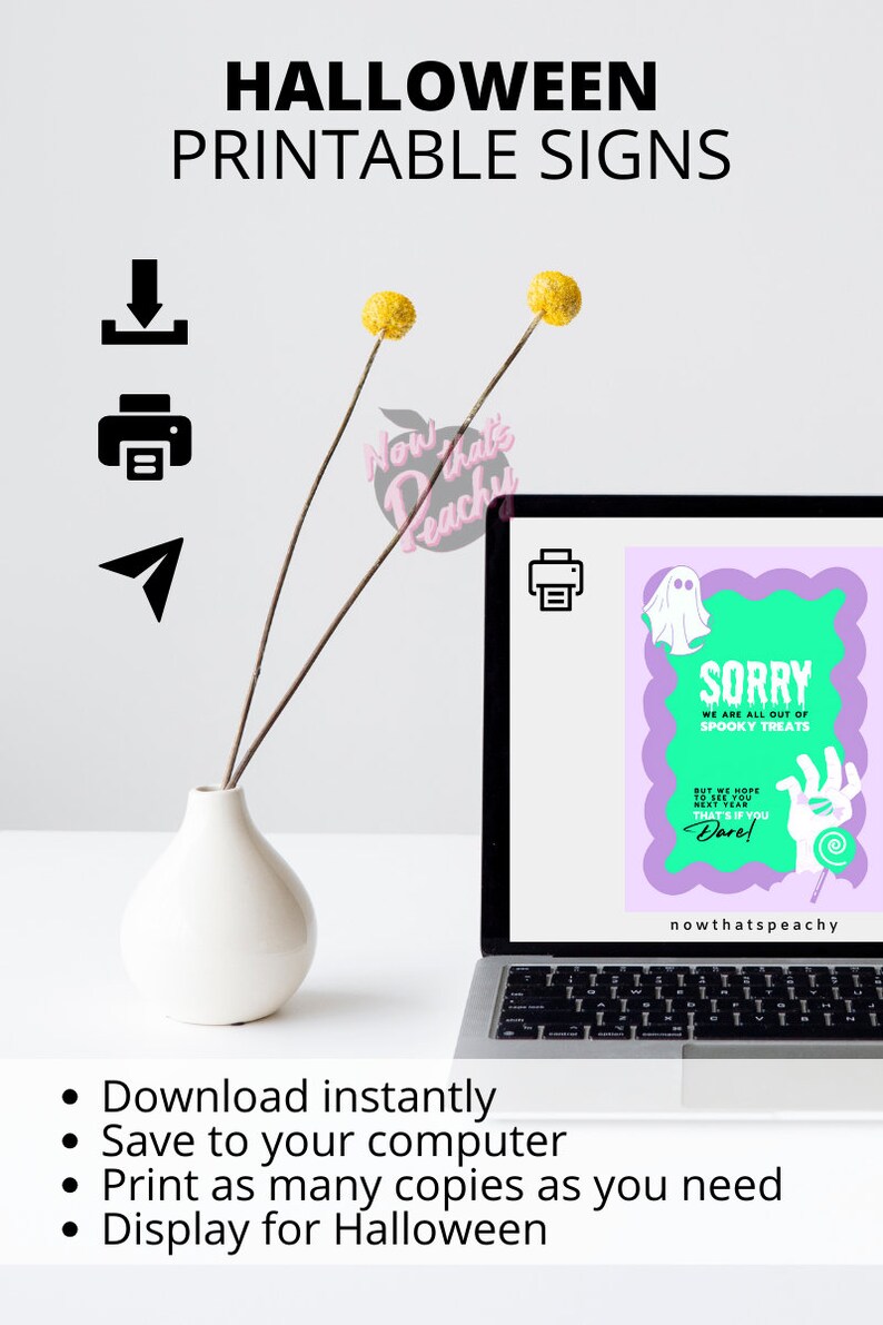 Halloween Front Door Signs PRINTABLE Halloween Door Candy Porch Sign ...