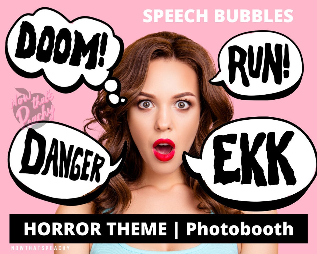 HORROR Speech Bubbles Photo Booth PRINTABLES Props Cult Movie - Etsy