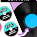 Greaser Vinyl Record Center PRINTABLES 10' 12' Party Decor Prop ...