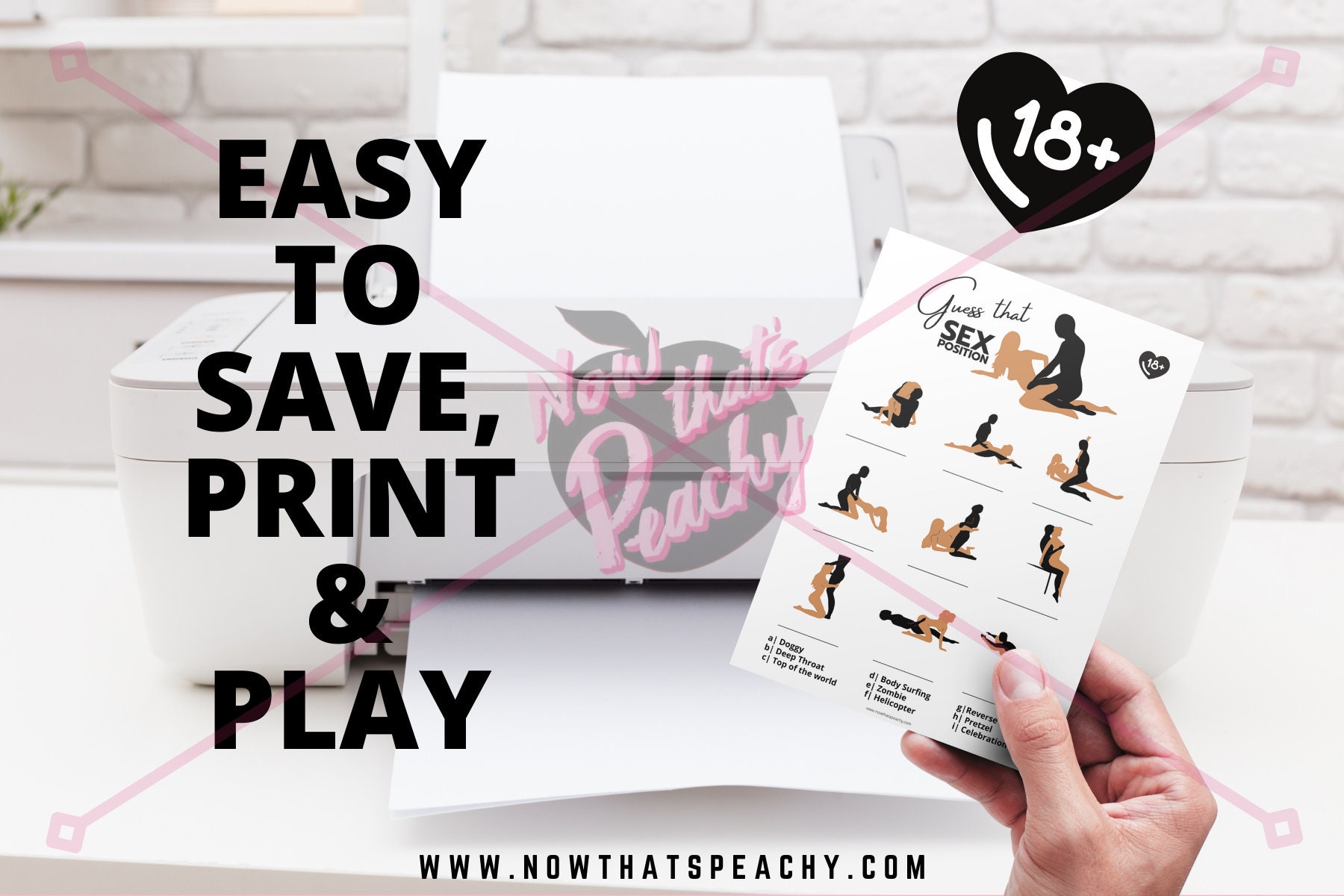 Guess That Sex Position Game Ladies Night Printable Download