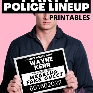 Funny Names MUGSHOT Photo Booth PRINTABLES Rude Police Crime Lineup ...