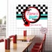 Custom Name DINER 50's Party Banner Sign PRINTABLE Rock'n'roll Sock Hop ...