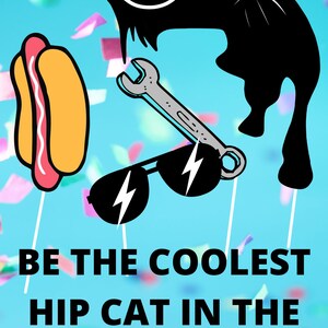 Rock'n'roll 1950s Themed Photobooth PROPS PRINTABLE Greaser Party ...