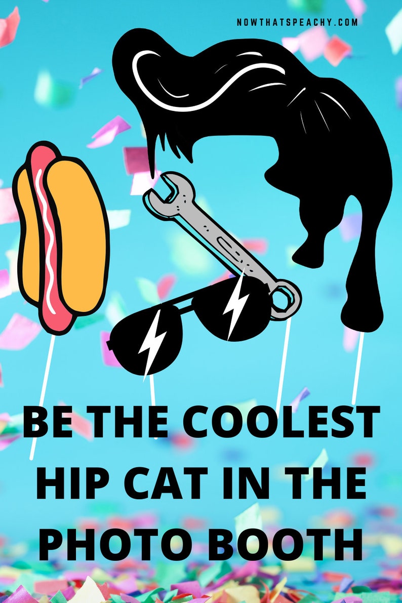 Rock'n'roll 1950s Themed Photobooth PROPS PRINTABLE Greaser Party ...