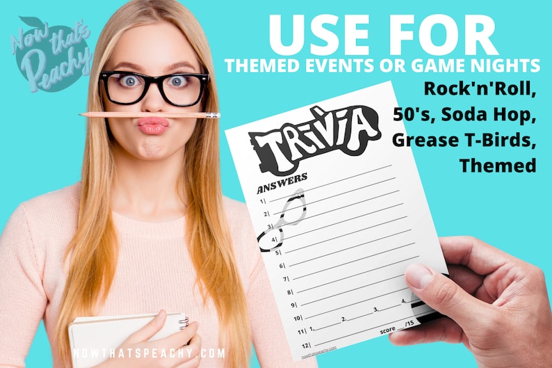 Grease Themed Game PACK PRINTABLE. Grease Party Instant - Etsy Australia