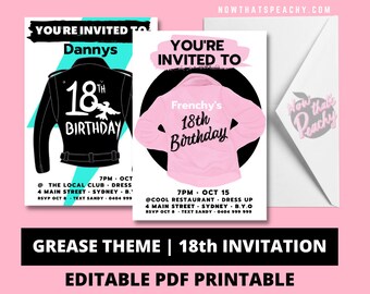 Grease Theme Party Invitation | Etsy