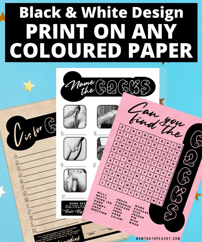 Willy Word Search GAME Printable Instant Download Dirty Bachelorette ...