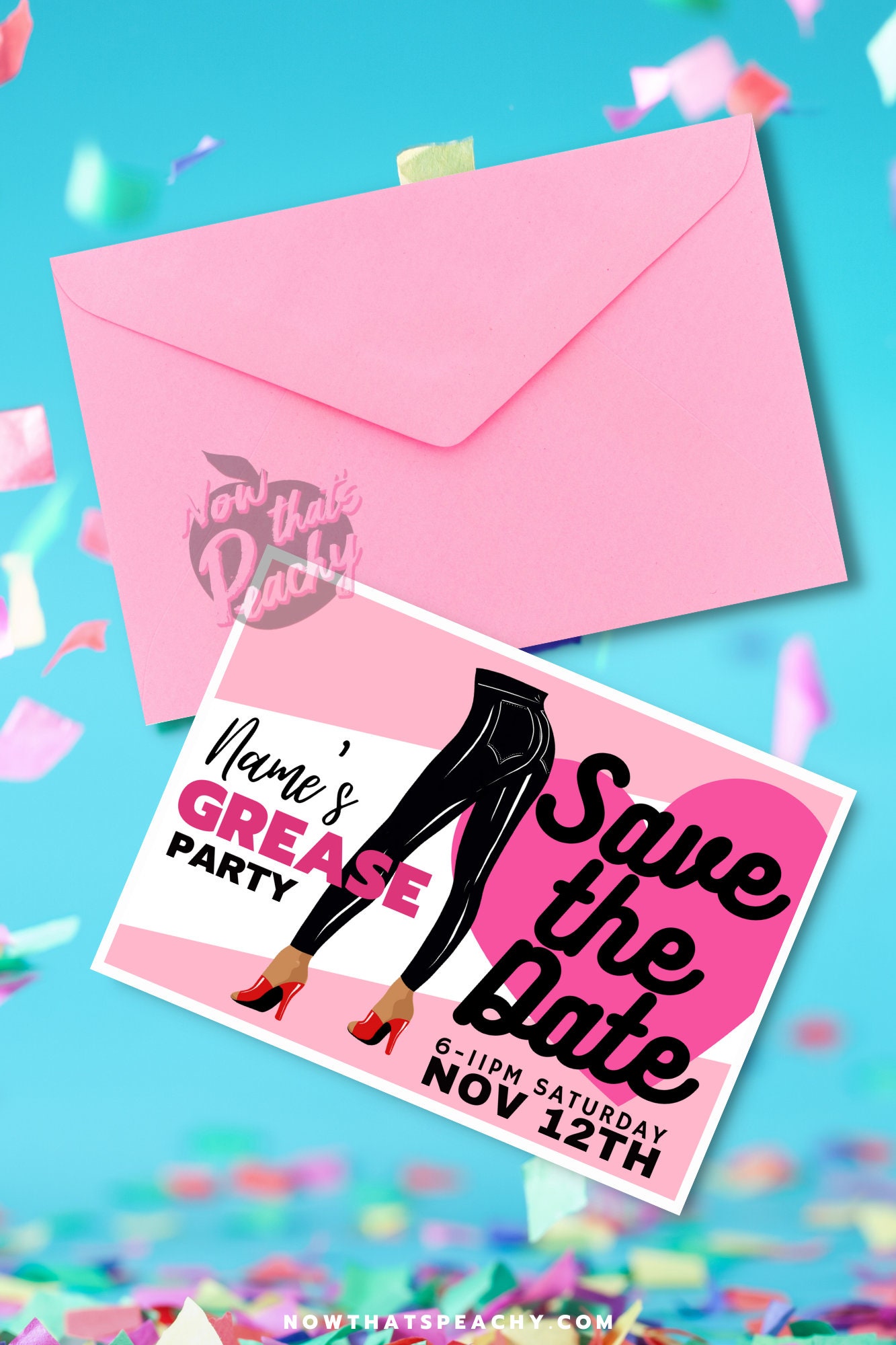 GREASER INVITE Rock'n'roll Printable, Rocker Party Invitation Instant ...