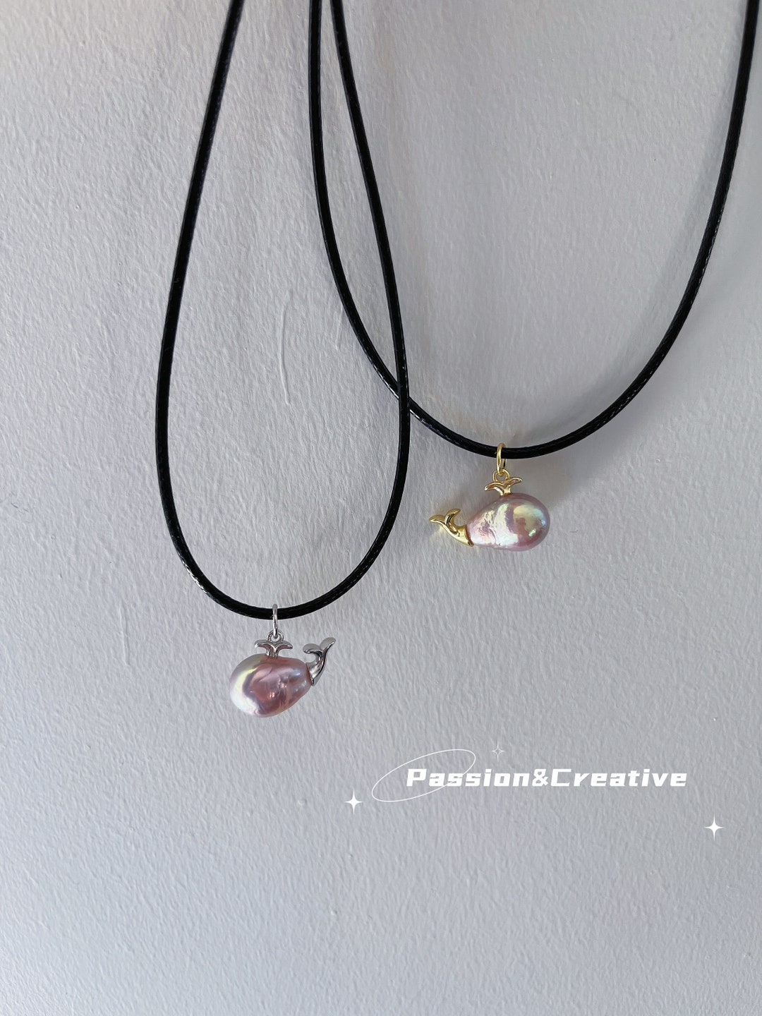 Unique Dolphin Baroque Pearl Pendants, Dolphin Baroque Pearl Necklace ...