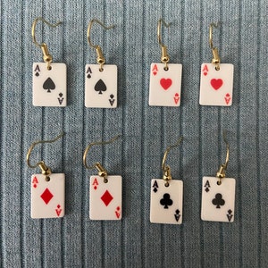 Ace Playing Card Earrings - Etsy