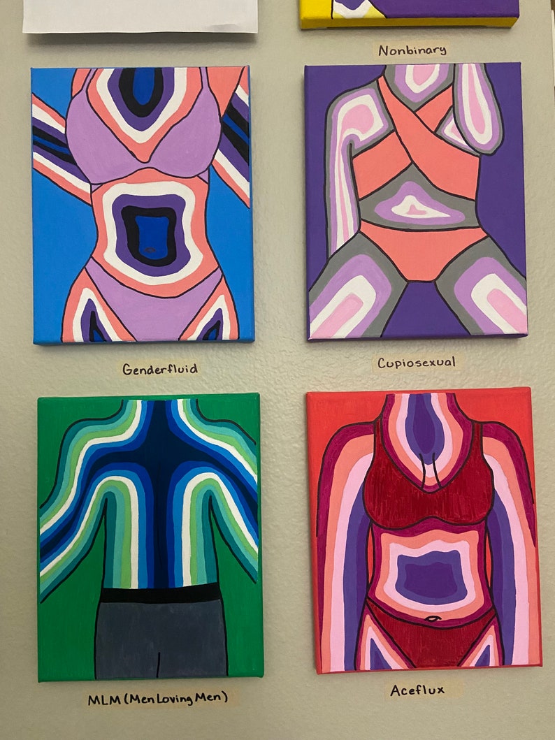 Pride Thermal Paintings, Pride Body Art Paintings - Etsy
