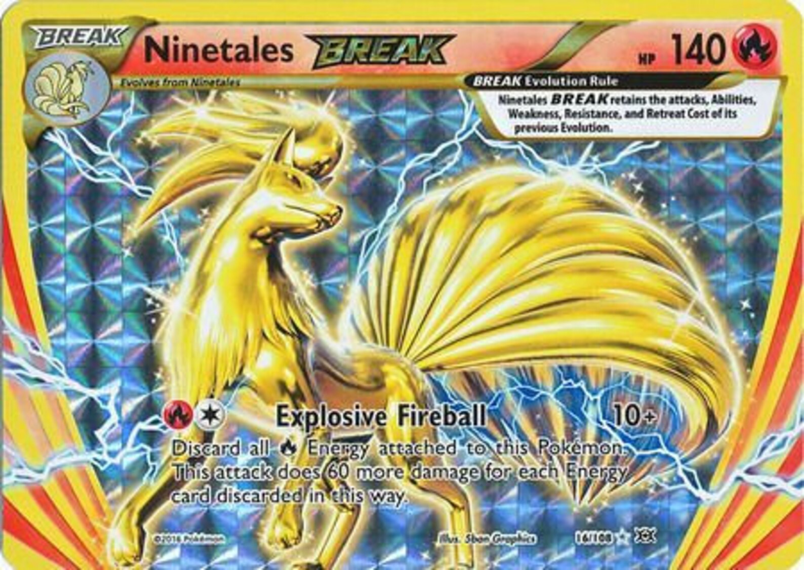 Ninetales Break 16/108 Break Rare XY: Evolutions Singles | Etsy