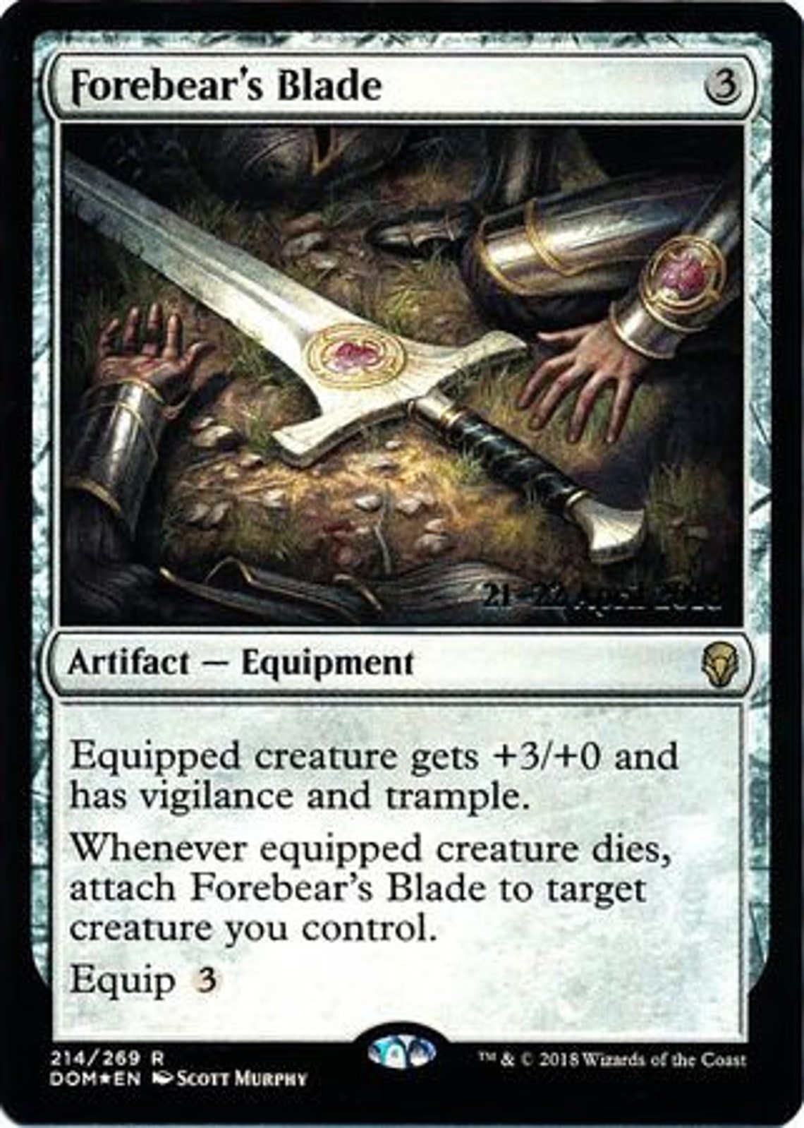 Forebear's Blade 214/269 DOM Prerelease Foil Promo | Etsy