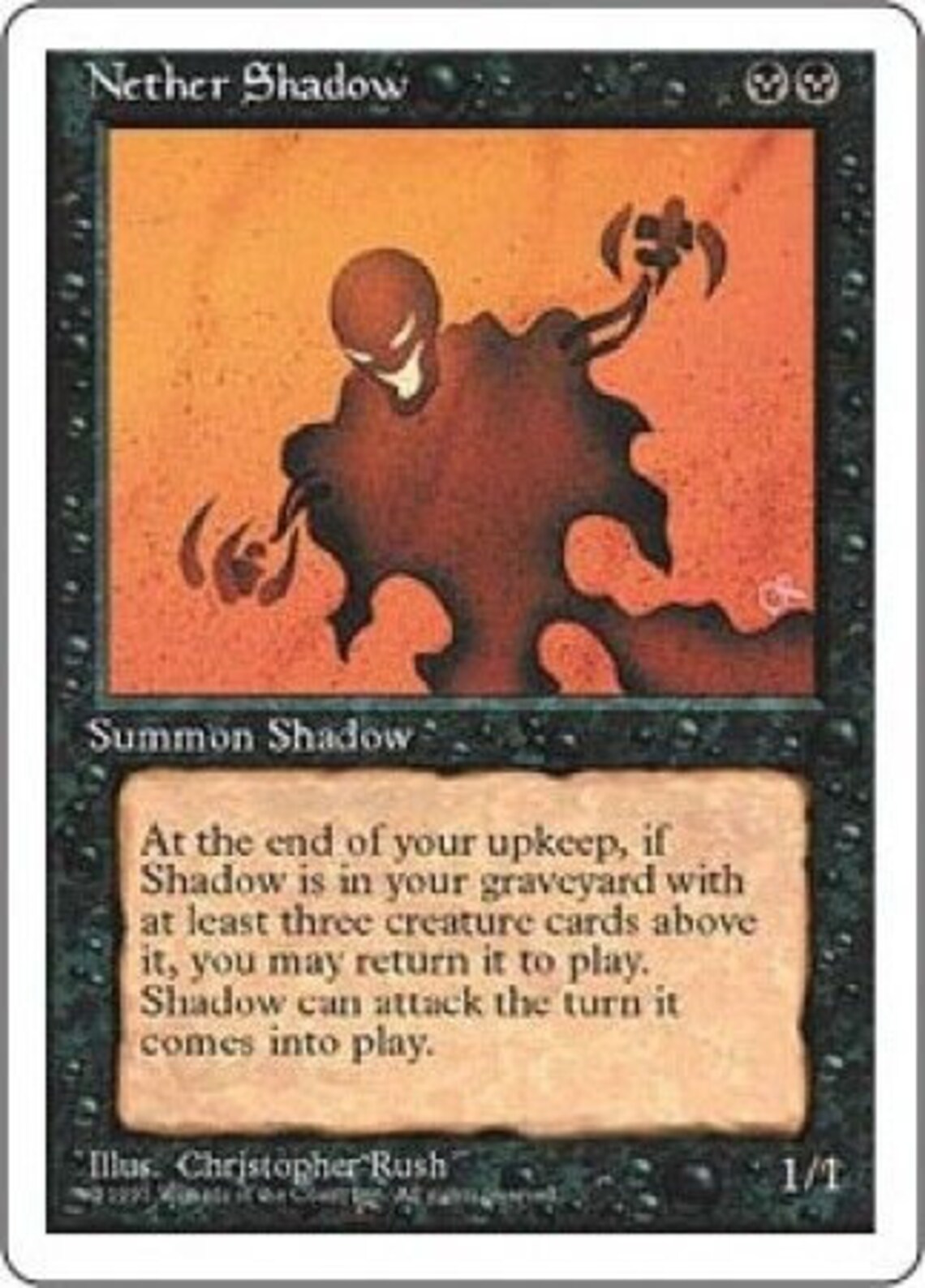 Nether Shadow MTG 4th Edition Magic Cards Singles | Etsy