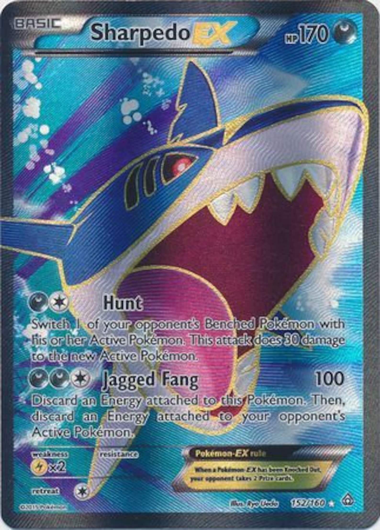Sharpedo EX 152/160 Full Art Ultra Rare XY: Primal Clash | Etsy